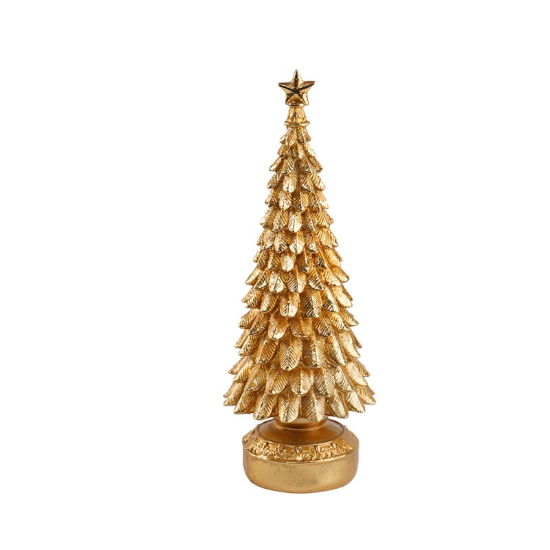 Mini décoration de Noël artisanale en résine dorée | Leroy Merlin
