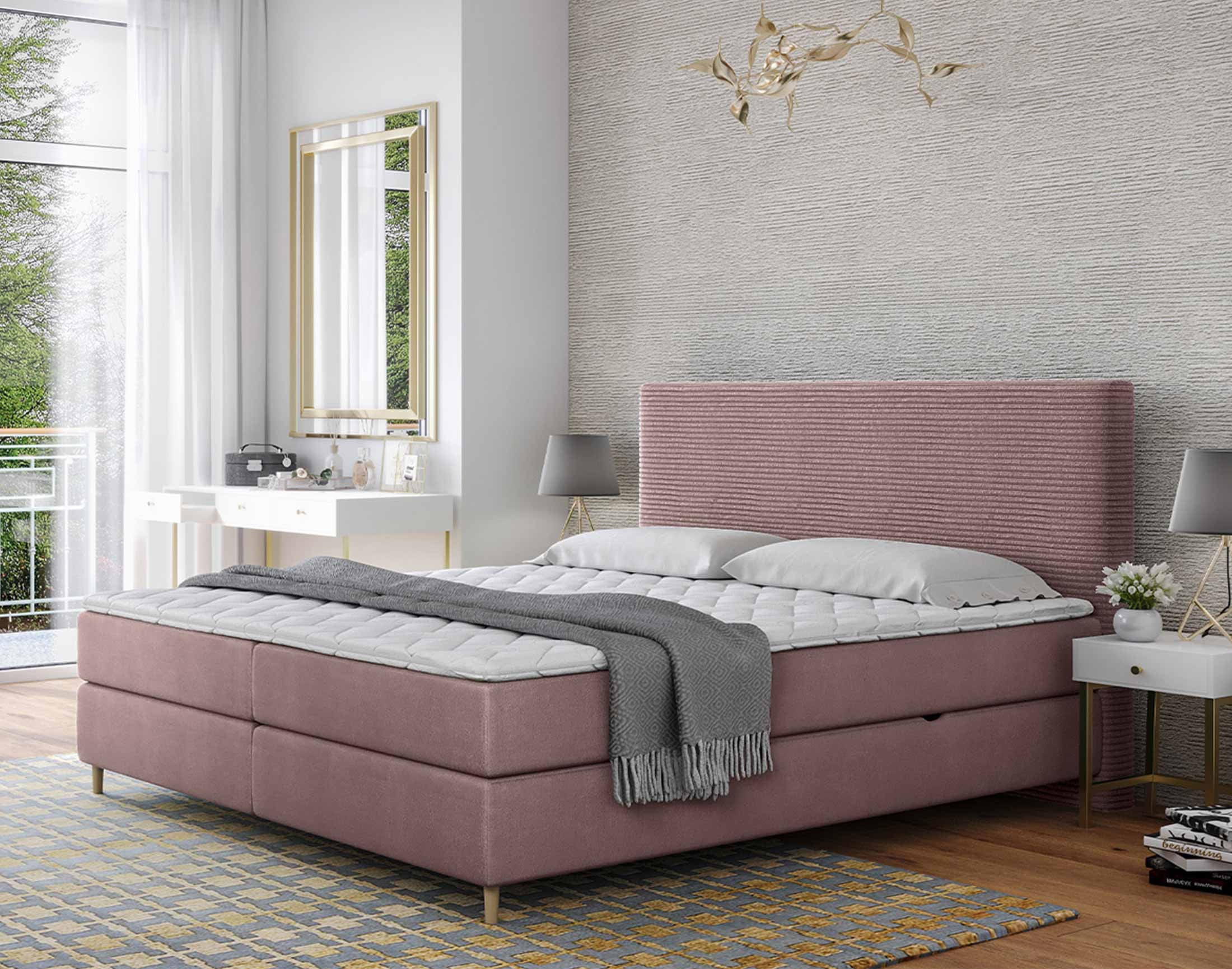 Rafaela - lit boxspring - 180x200 - coffres et surmatelas inclus - en ...