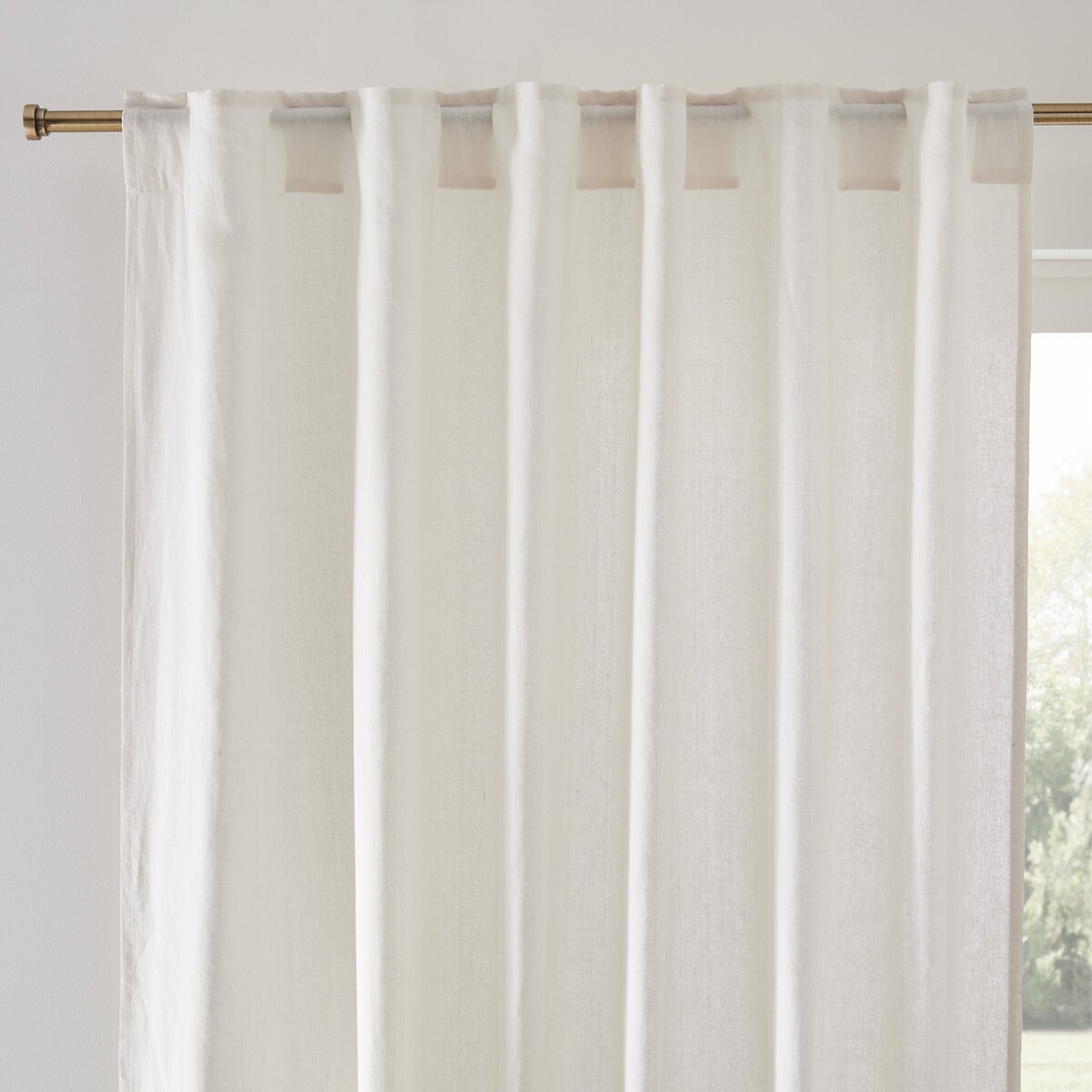 Rideau pattes cachées lin/velours, Onega x Velvet - Grenat - 350 x 135 ...