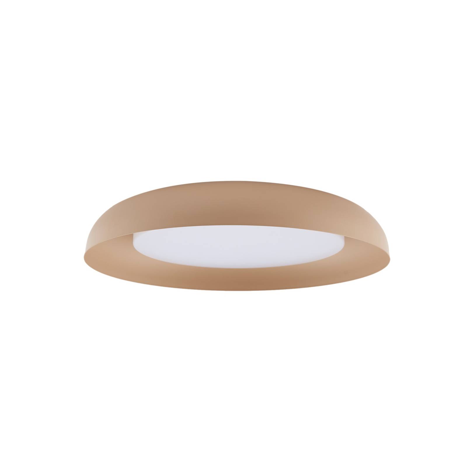 Lindby plafonnier LED Florie, beige, métal, Ø 40 cm, Eclairage LED ...