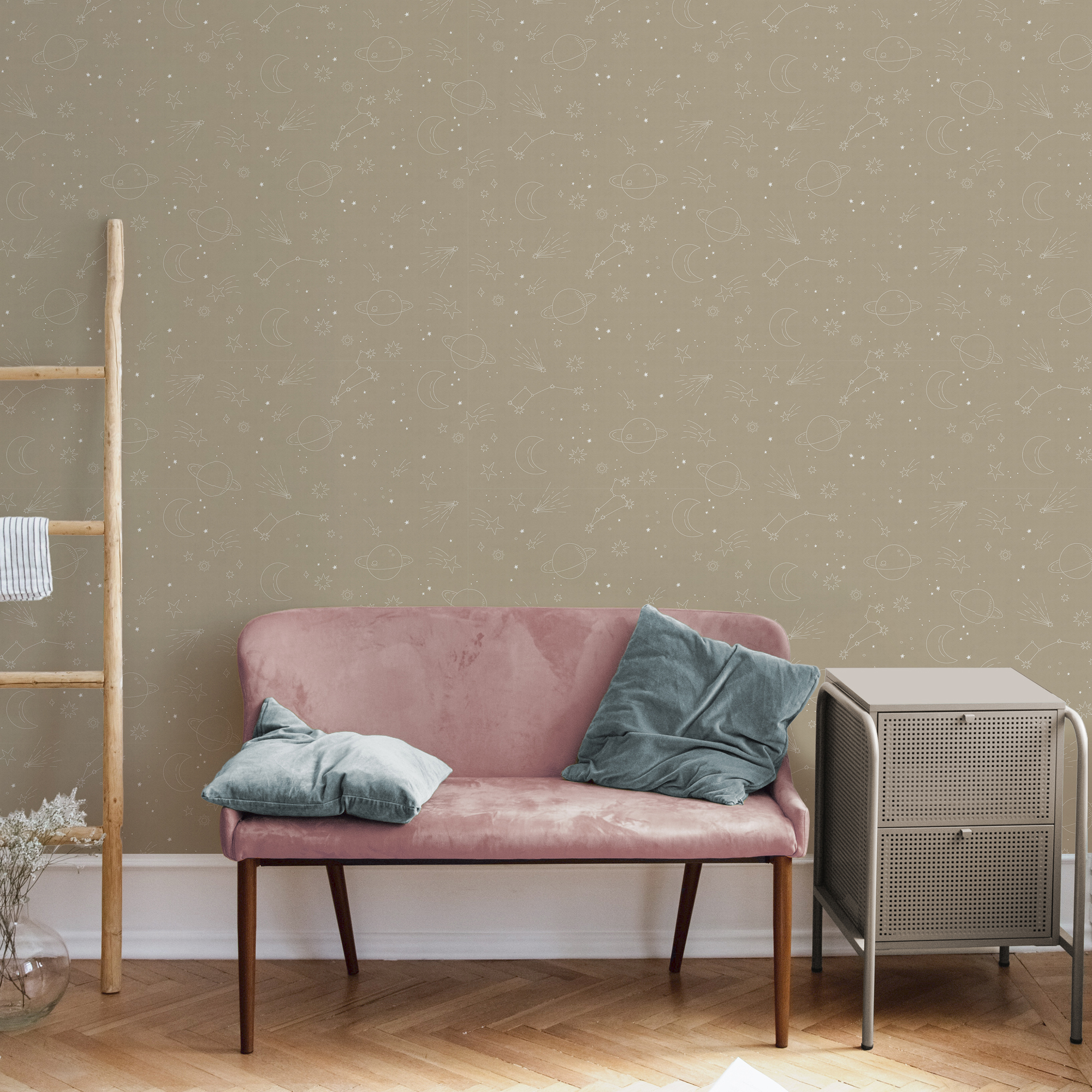Carta da parati Superfresco Easy Cosmos taupe 1000x53cm | Leroy Merlin