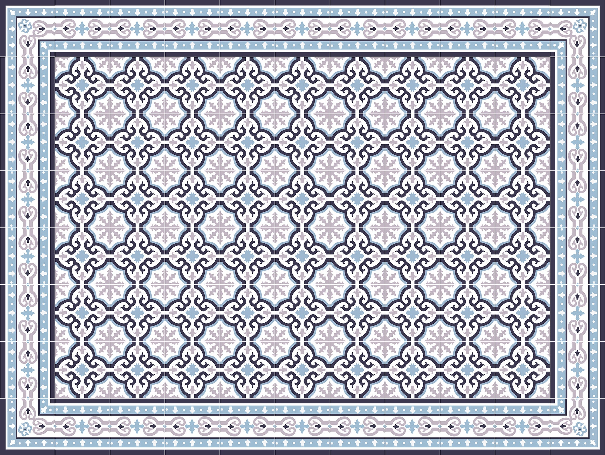 Alfombra de vinilo Scarlett 2 100x133 cm - PVC antideslizante, vinilica ...