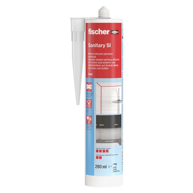Mastic silicone SI transparent spécial sanitaires FISCHER 58515 - 1 ...