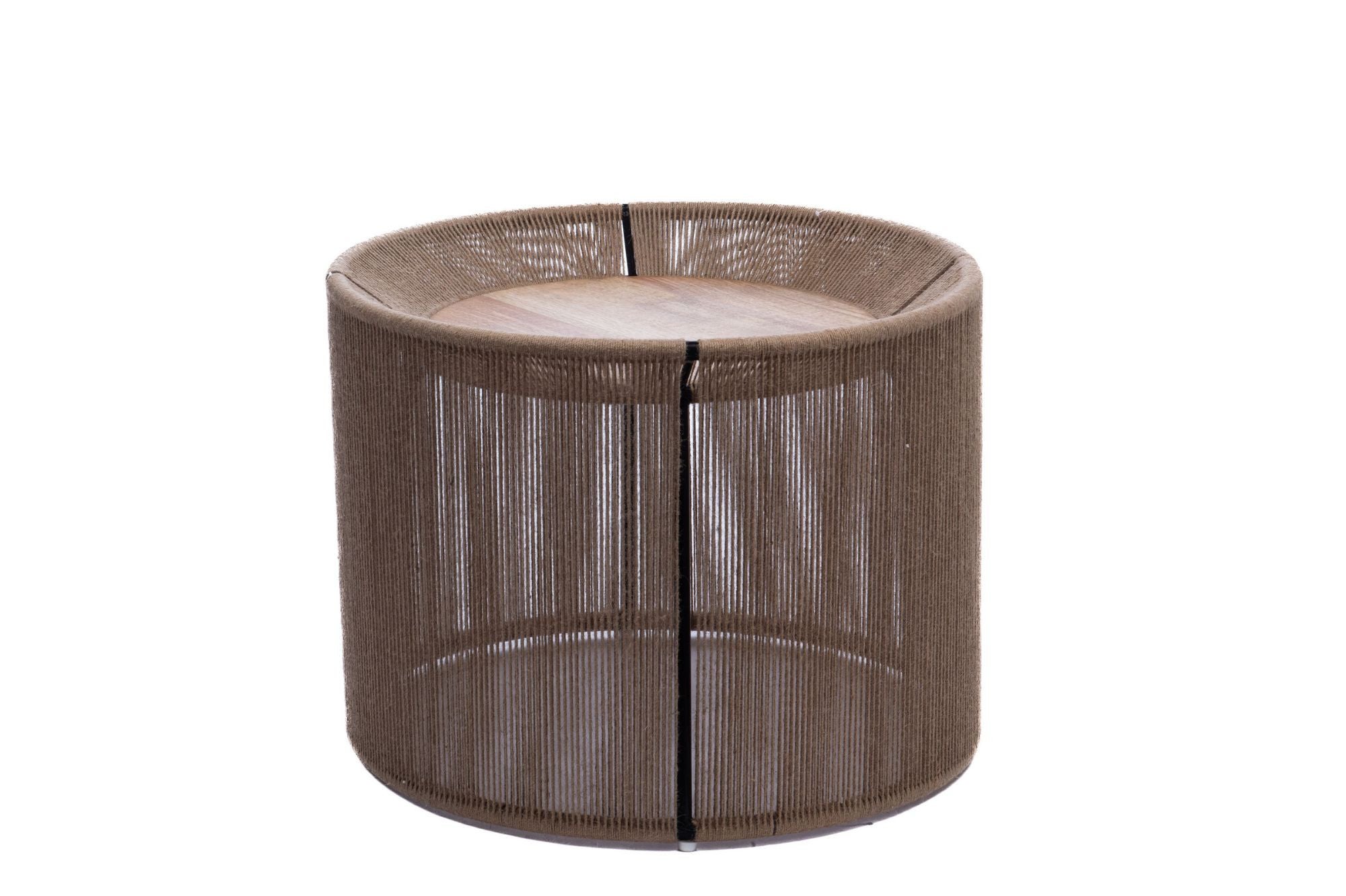 Table basse ronde en métal manguier et jute D66 - KRUGER | Leroy Merlin