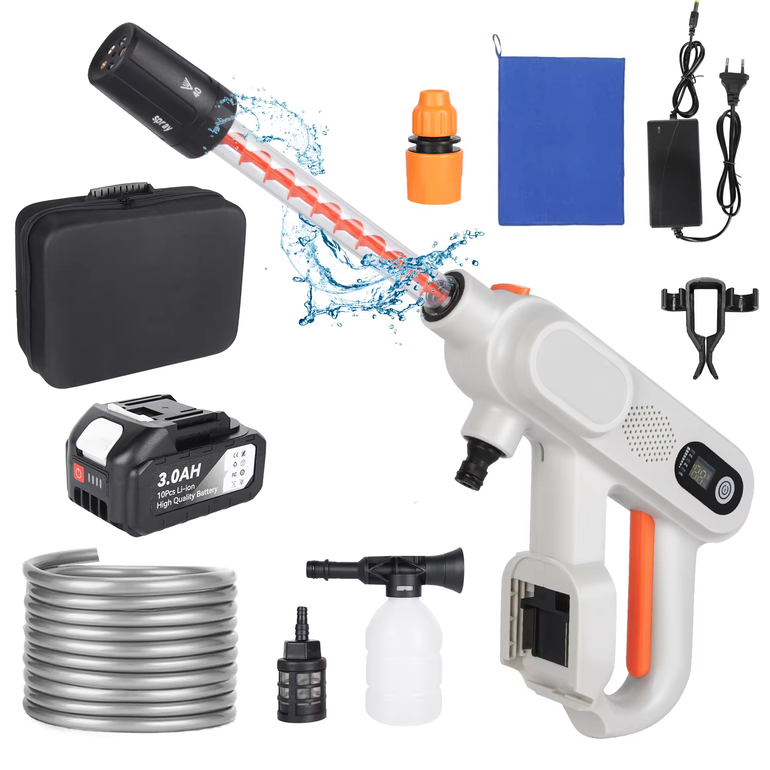 Nettoyeur haute pression sans fil 300 W 80 bars, pression d'eau ...