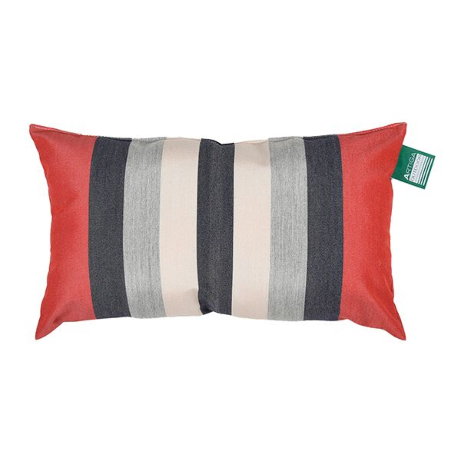 Mini coussin rectangulaire 40 x 24 cm - 100% Coton- Rouge/Gris - CORFOU ...