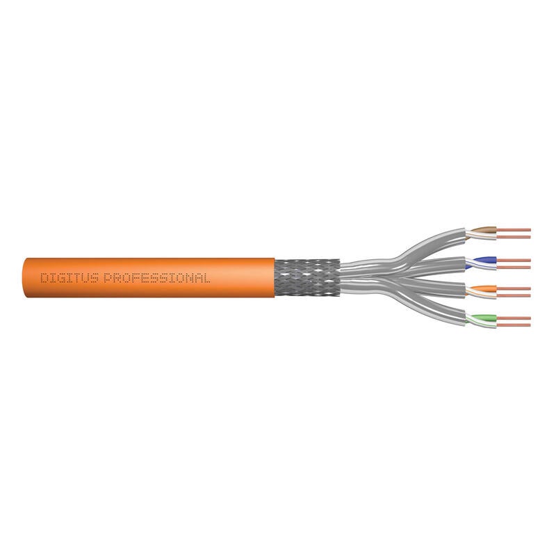 Digitus installationskabel cat 7 50m s-ftp 1200 mhz awg 23/1 orange | Leroy Merlin
