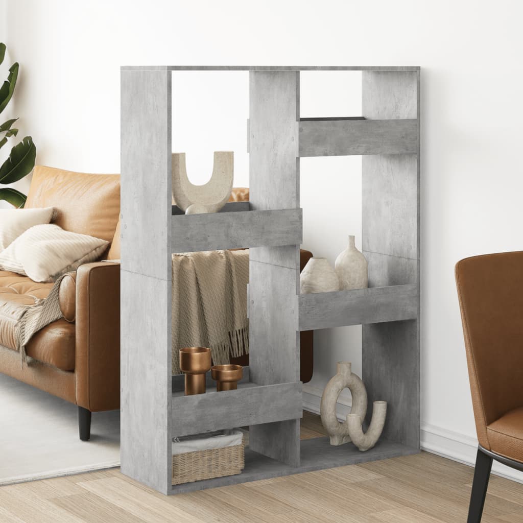 Cloison de séparation gris béton 100x33x135cm bois d'ingénierie vidaXL ...
