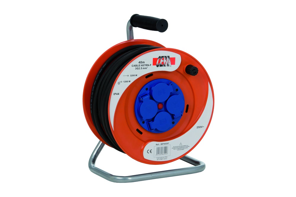 Enrouleur câble électrique H07RNF 3G2.5² - long 25m ENROULEUR CABLE ...
