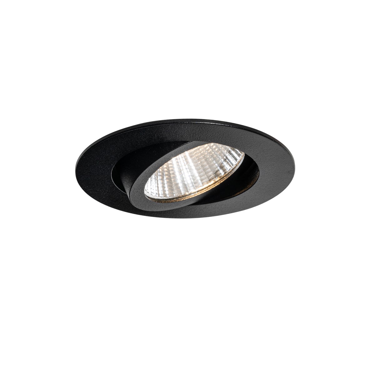 LED Spot encastrable gaius - 1 lumière - Ø 8.5 cm - Noir - - Éclairage ...