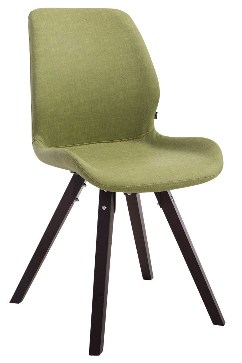 Silla de visita Perth de piel sintética Cappuccino Square verde | Leroy ...