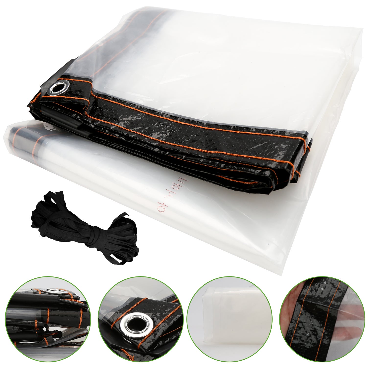 Bâche de protection transparente imperméable, dimensions 200 x 300 cm ...