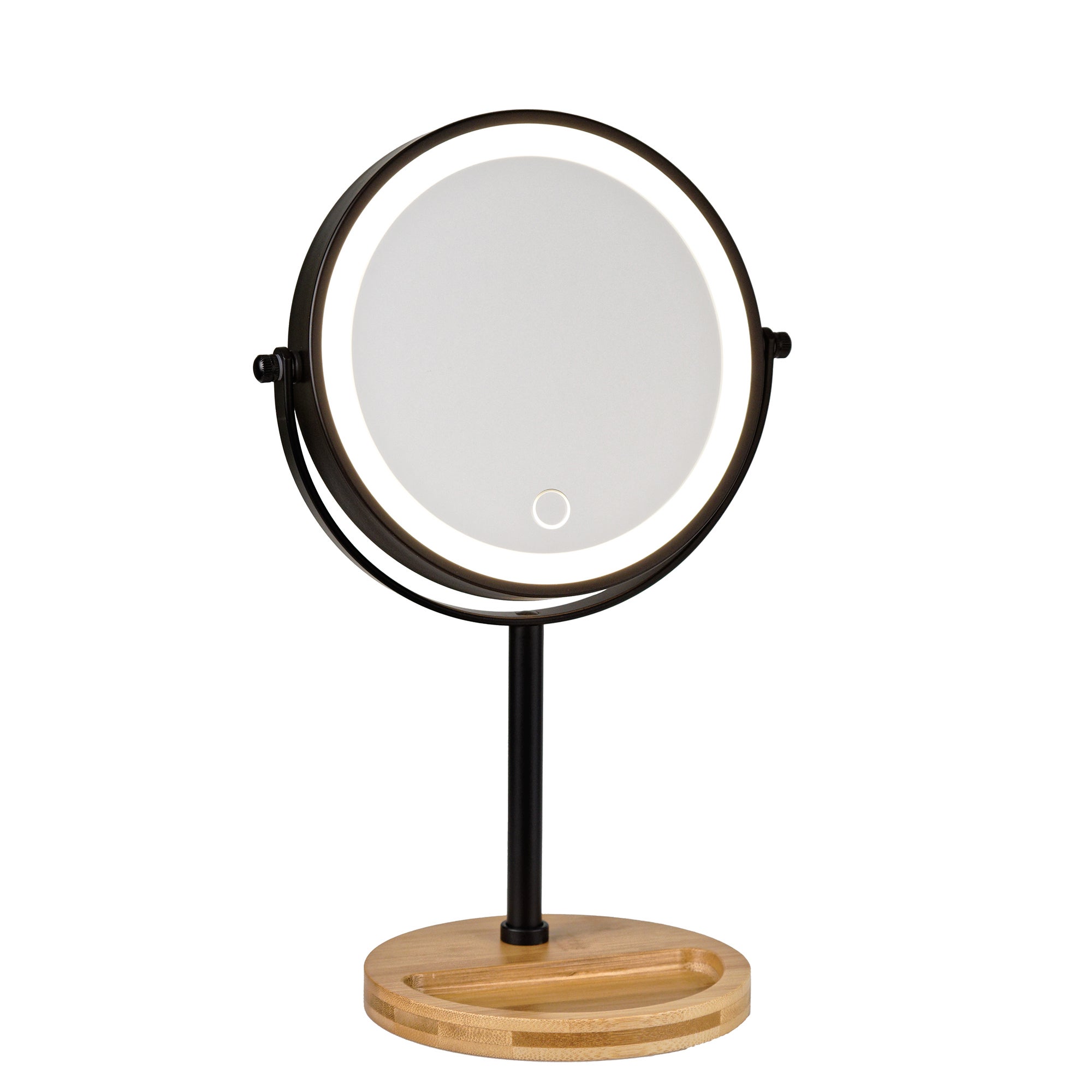 Miroir Grossissant Lumineux LED Sur Pied Bambou X 10 Dia 17.5CM - NOVEX ...