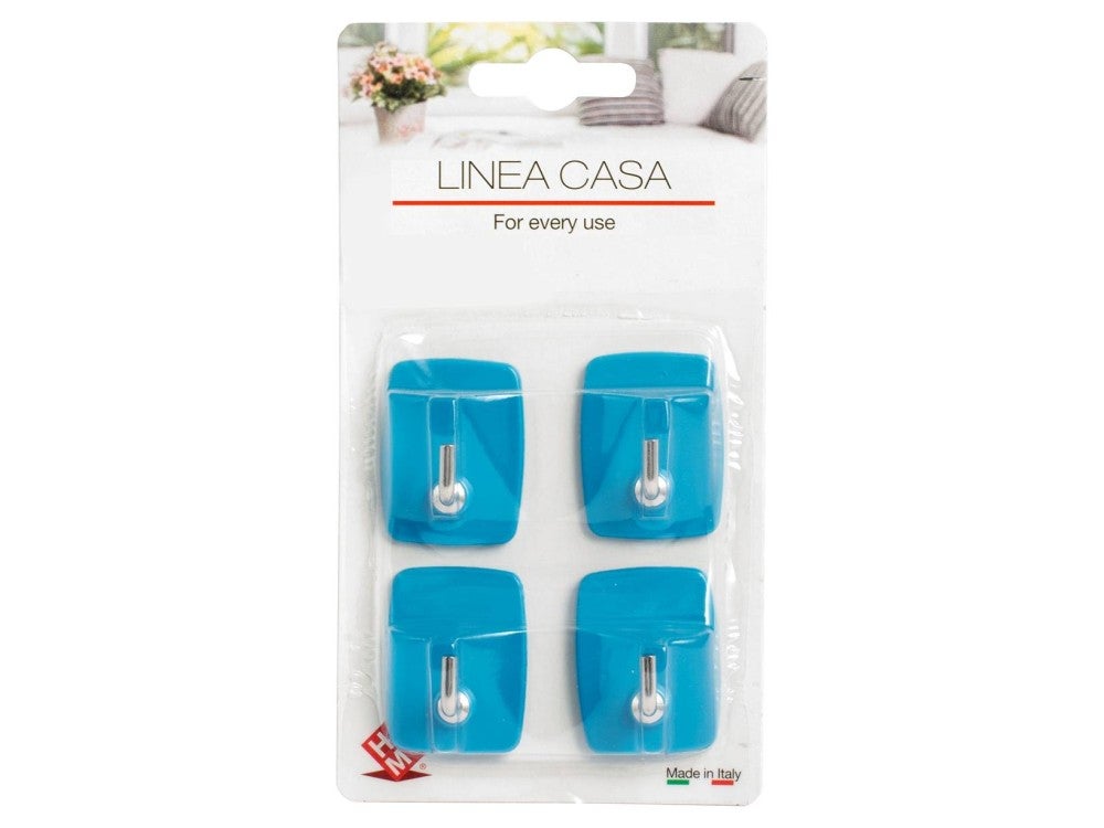 Lot de 4 crochets en plastique avec armature 3/4 Home | Leroy Merlin