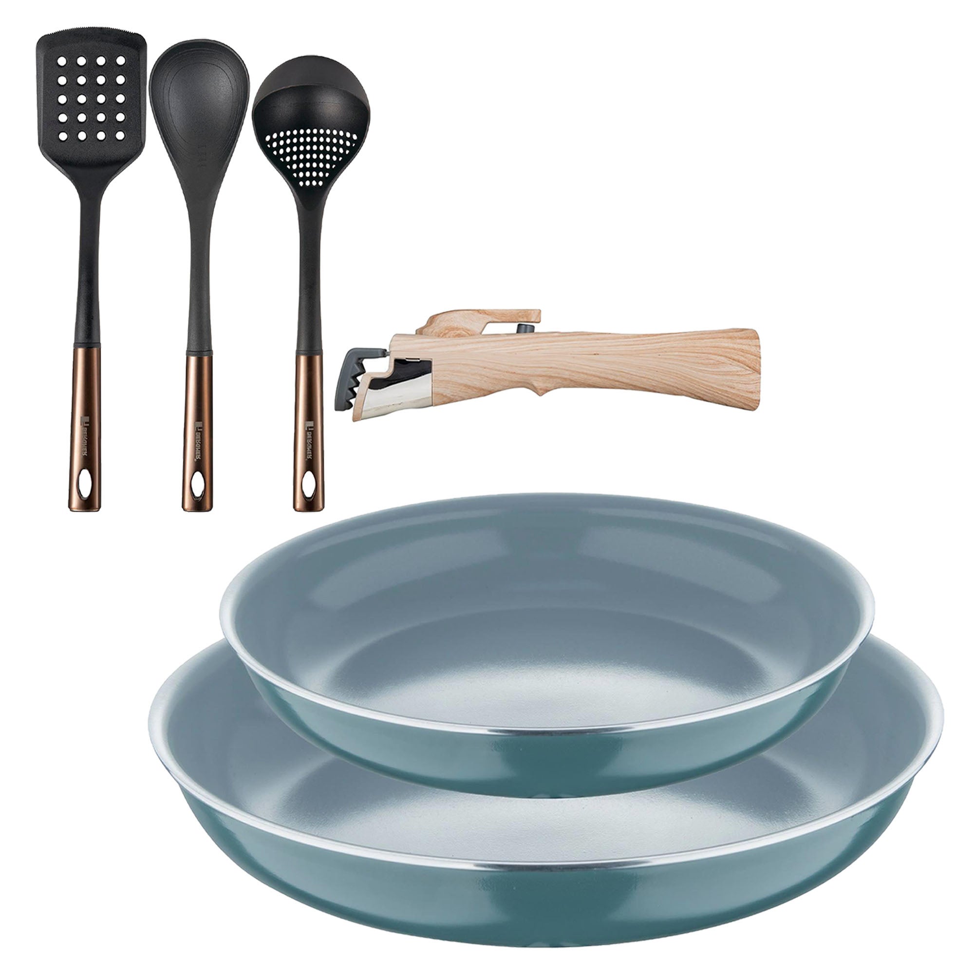 Poêles à induction Click&Cook Ø22Ø26cm et ustensiles de cuisine | Leroy ...