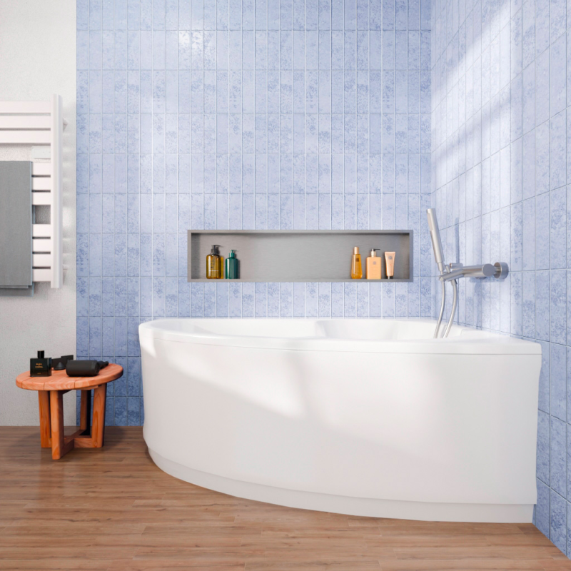 Siko 150x95 cm Laguna Luiza baignoire asymétrique en acrylique, droite ...