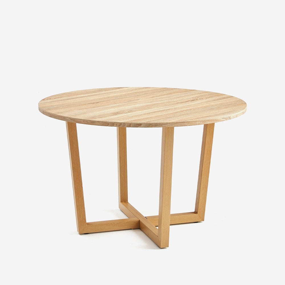 Table ronde cuisine design moderne en bois 120cm Zira | Leroy Merlin