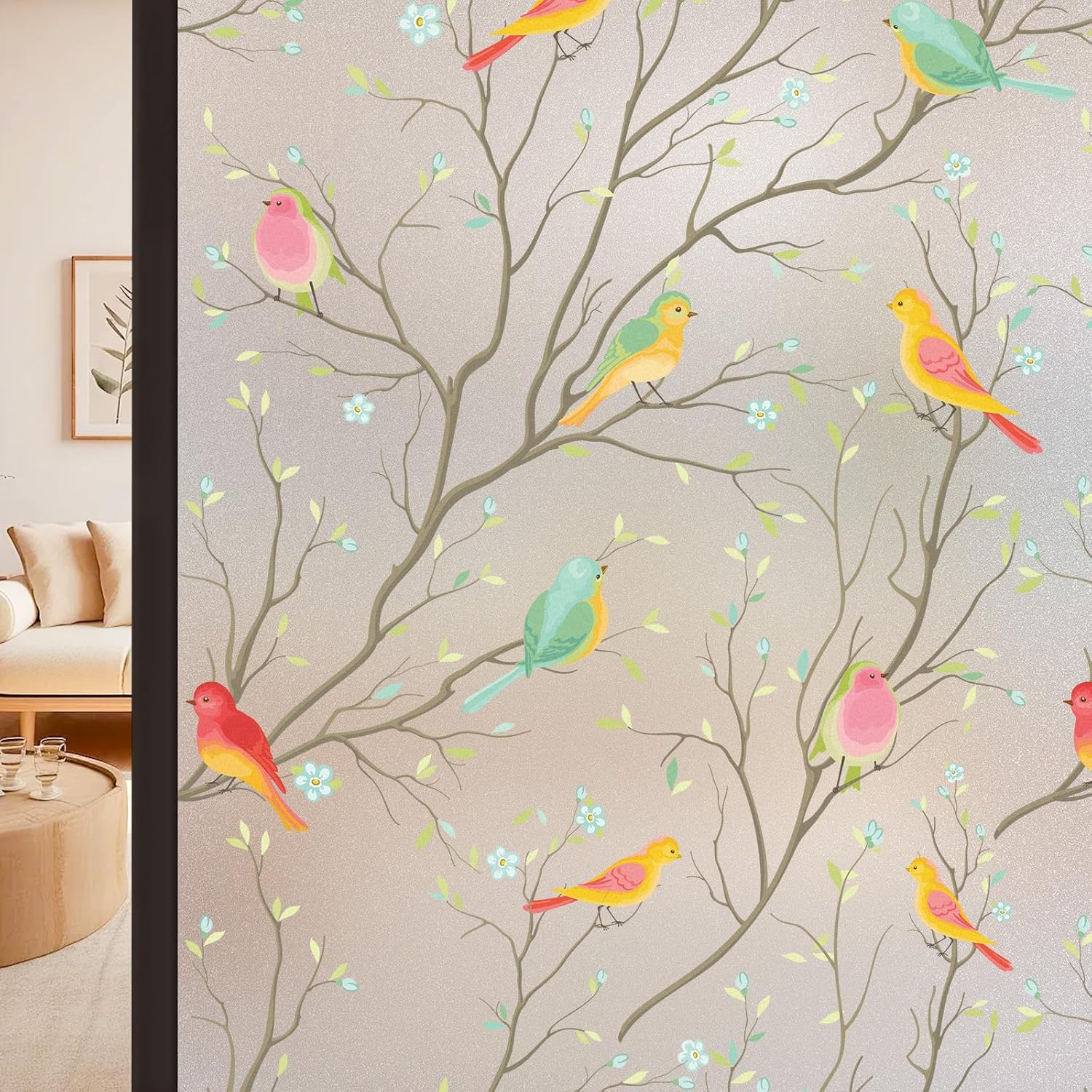 Película de privacidad para vitrales, adhesivo opaco esmerilado, diseño ...