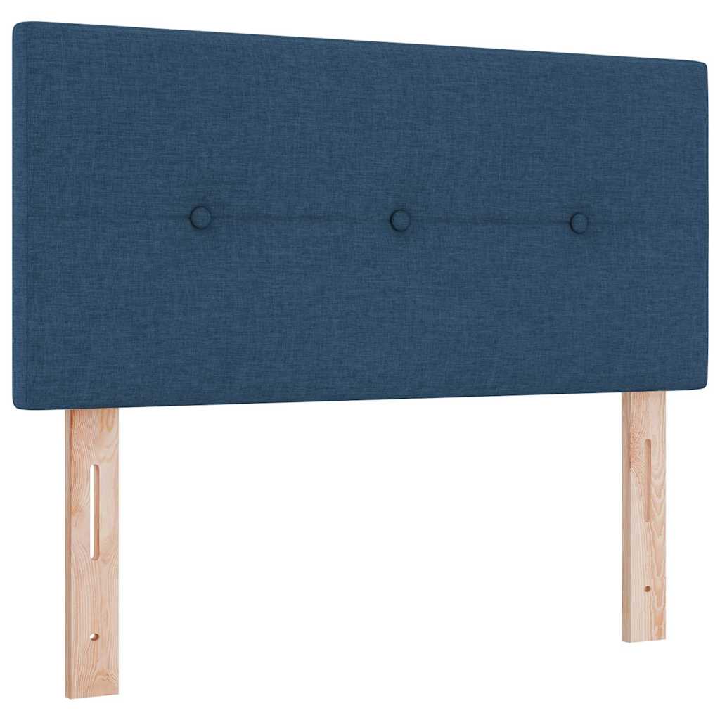 Lit simple | Lit adulte | Lit coffre ressort avec matelas bleu 80x200 ...