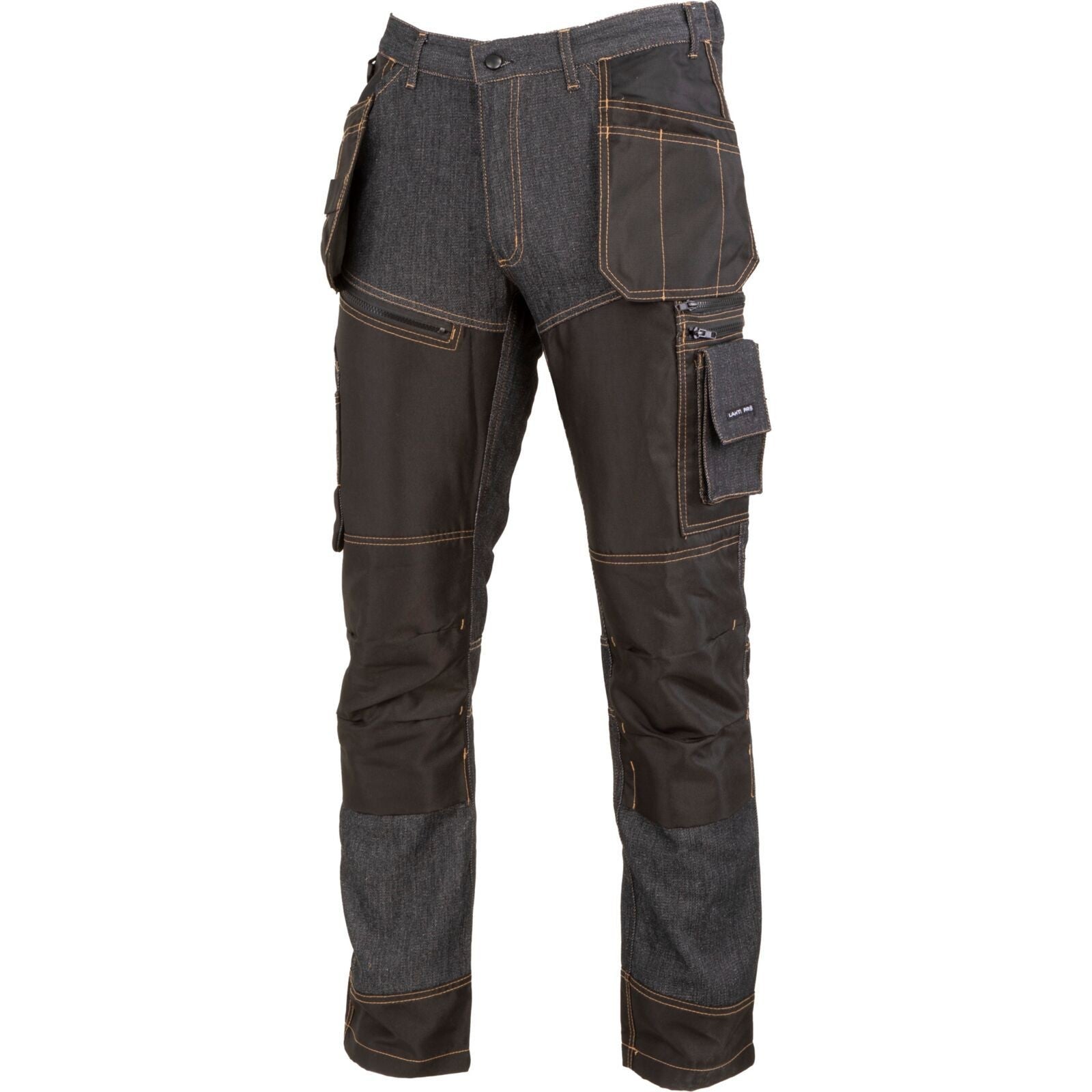 Pantalon de travail JEANS, NOIR, AVEC RENFORTS, \\\"L\\\", CE, LAHTI ...