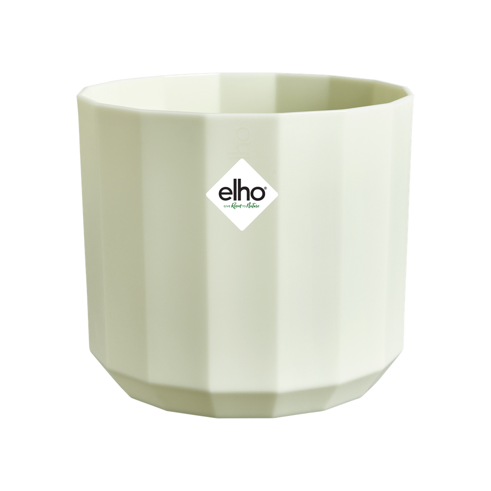 Elho Facet Rond 19 - Vert - L 19 x B 18.6 x H 17 cm - intérieur - 100% ...