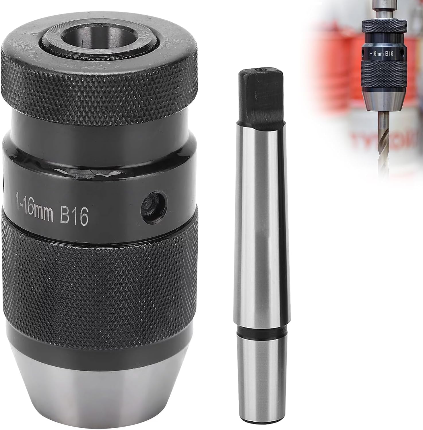Mandrin Perceuse de Tour sans Clé 1-16mm à Serrage Automatique MT2 ...