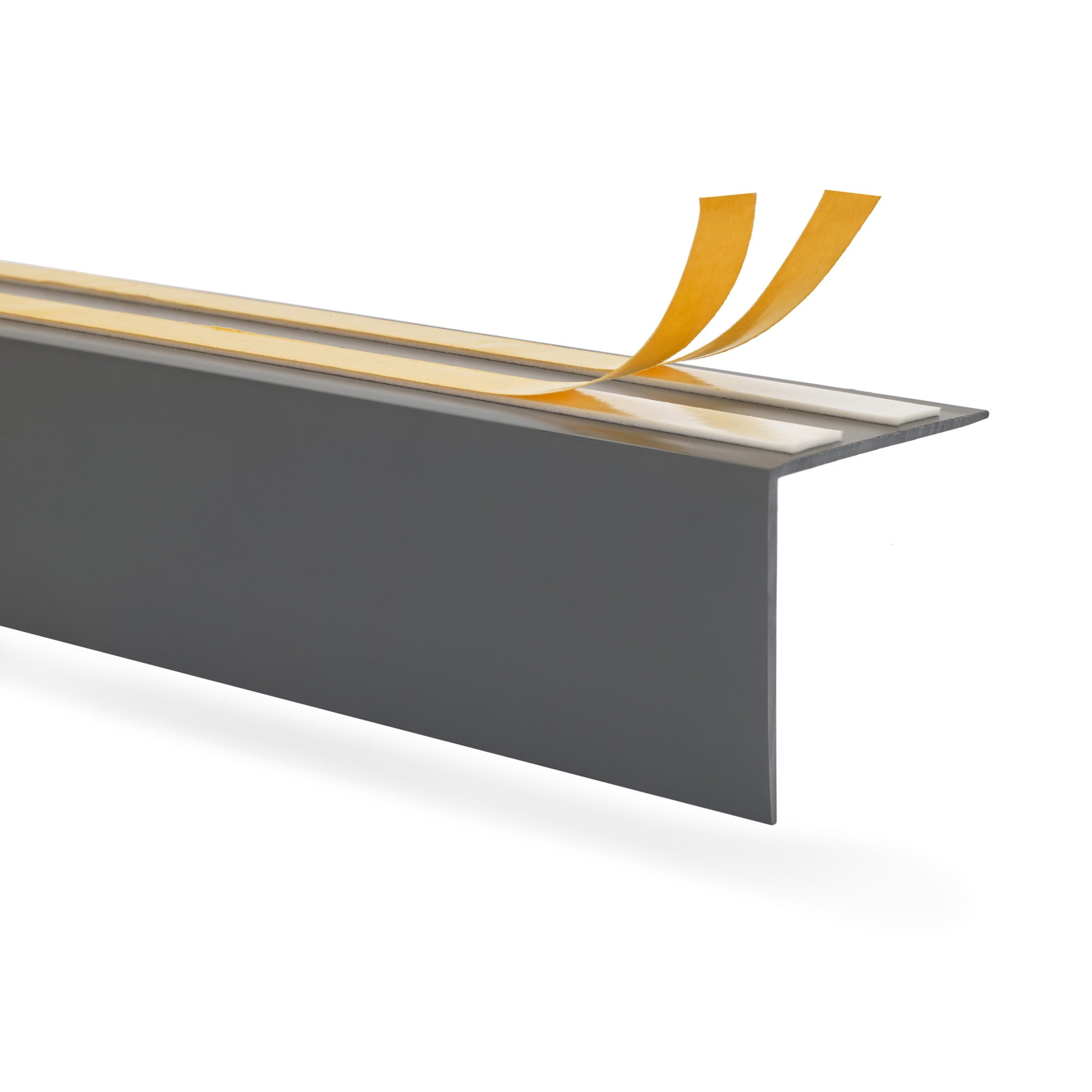 QUEST Cache-tringle à rideau en PVC 30x30mm, 2m, auto-adhésif, gris ...