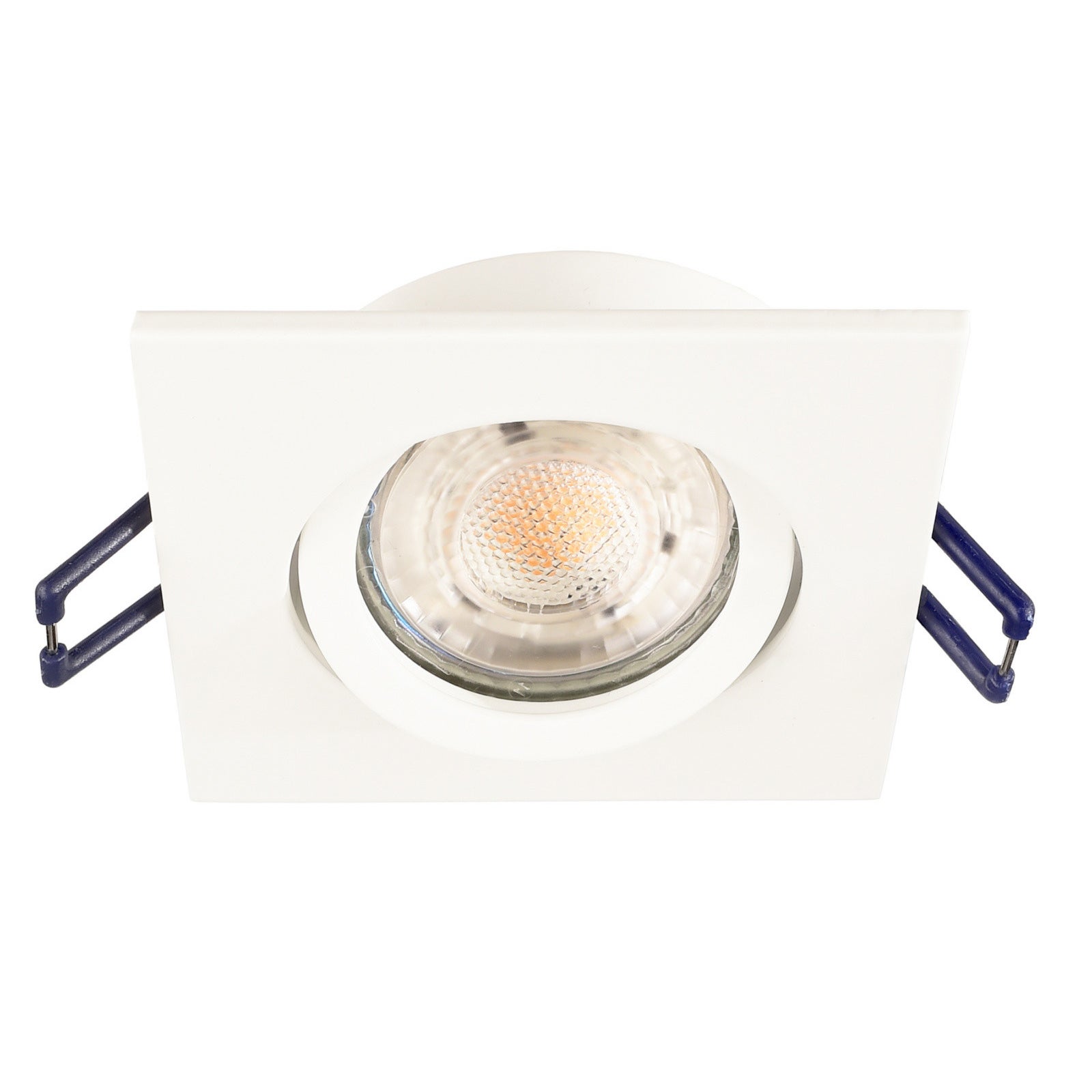 Foco empotrable LED 8W GU10 blanco agujero cuadrado 70mm luz de techo ...
