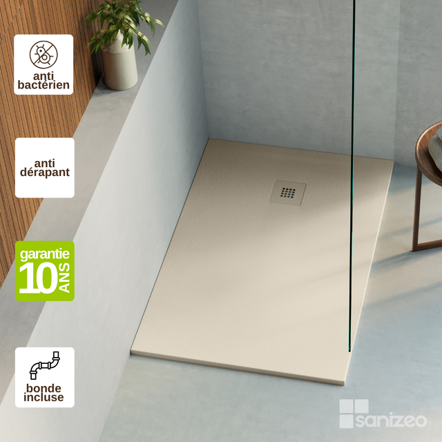 Bac douche italienne beige - Recherche Leroy Merlin