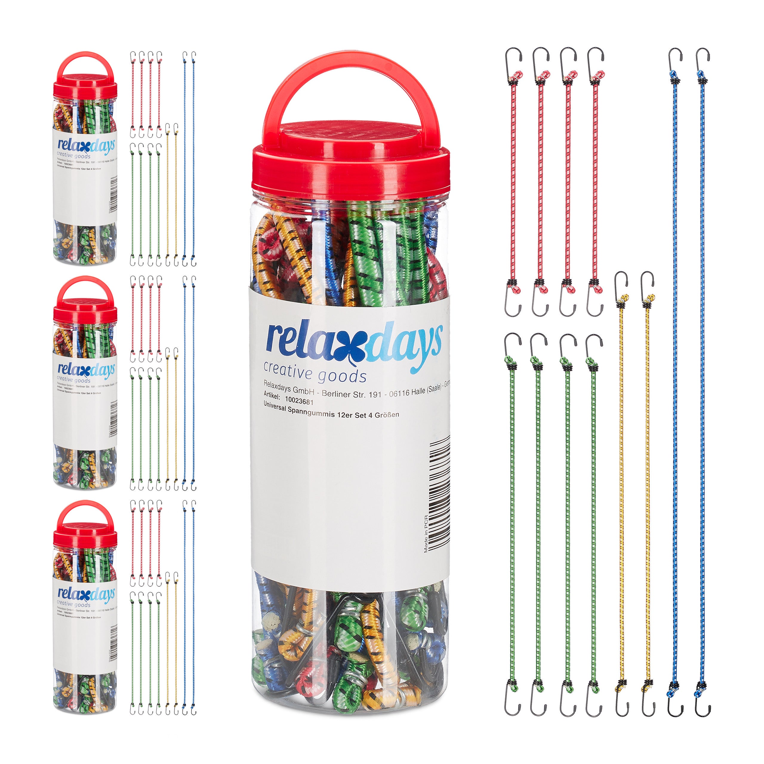 Tendeur, lot de 48, sangle pour voiture et vélo, extenseur universel ...