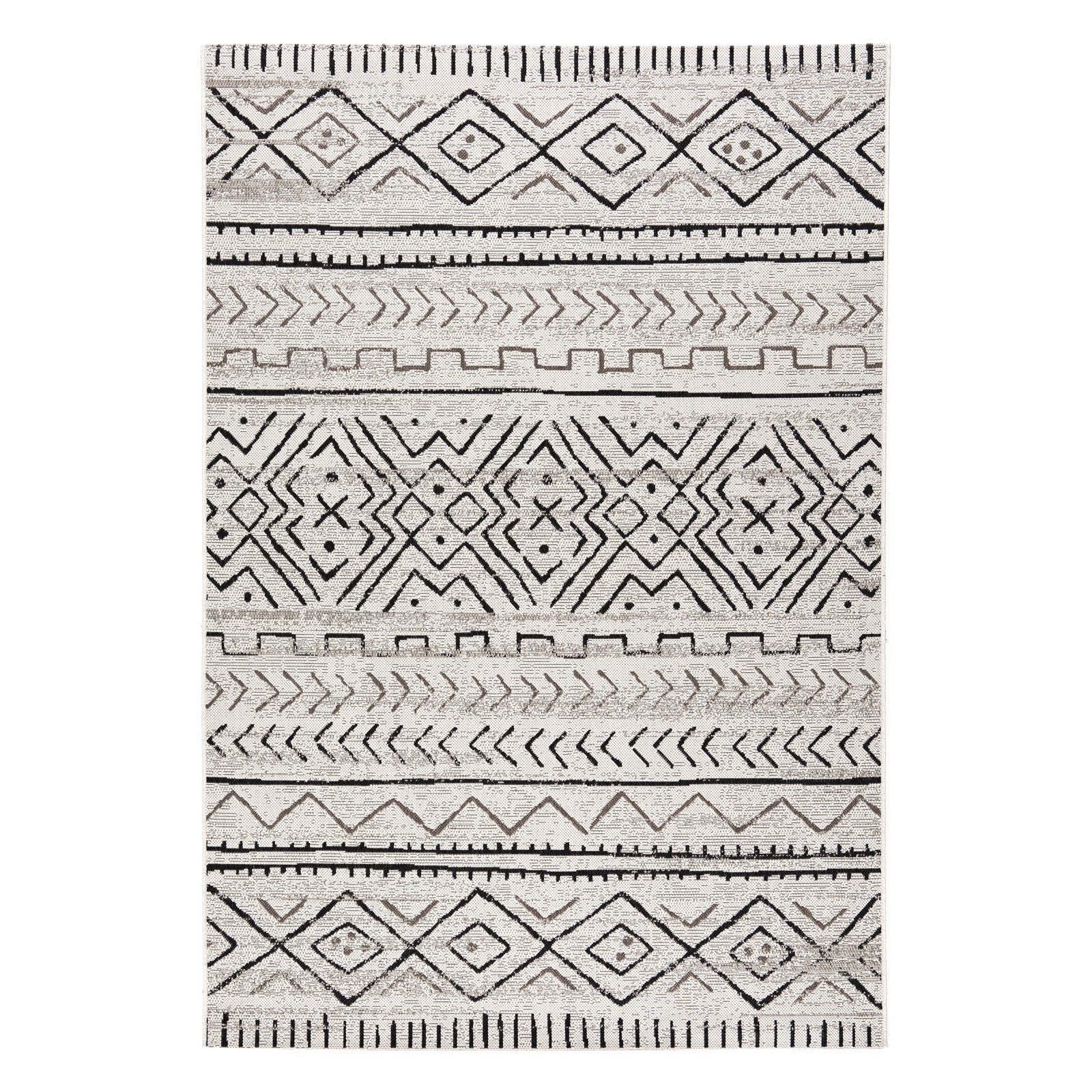KARAT >Tapis de Salon Aztec Résistant aux UV Gris 200 x 290 cm | Leroy ...