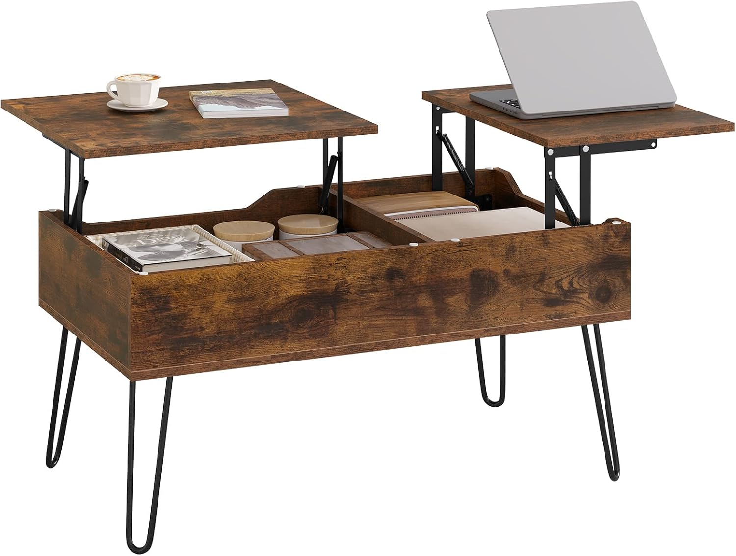 Table Basse Relevable, Table de Salon, Table Basse Industrielle, Table ...