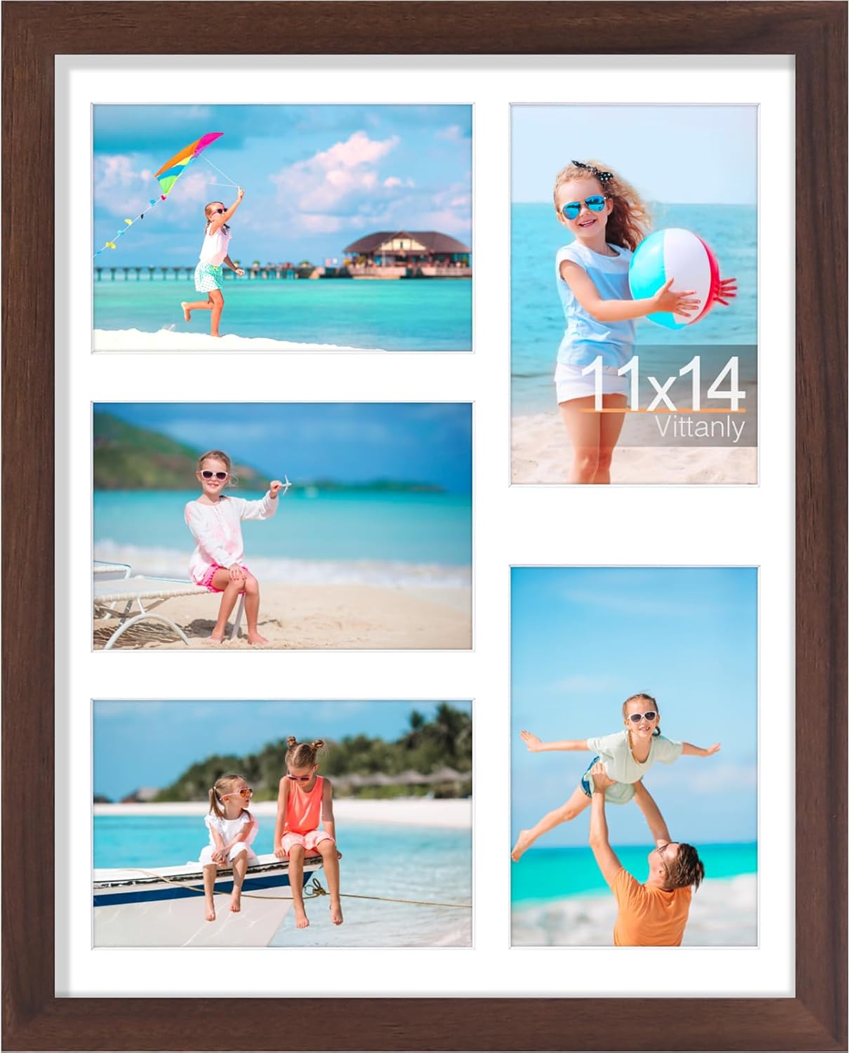 Cadre photo collage 11 x 14 pouces, pour 5 photos 4 x 6 pouces (avec ...