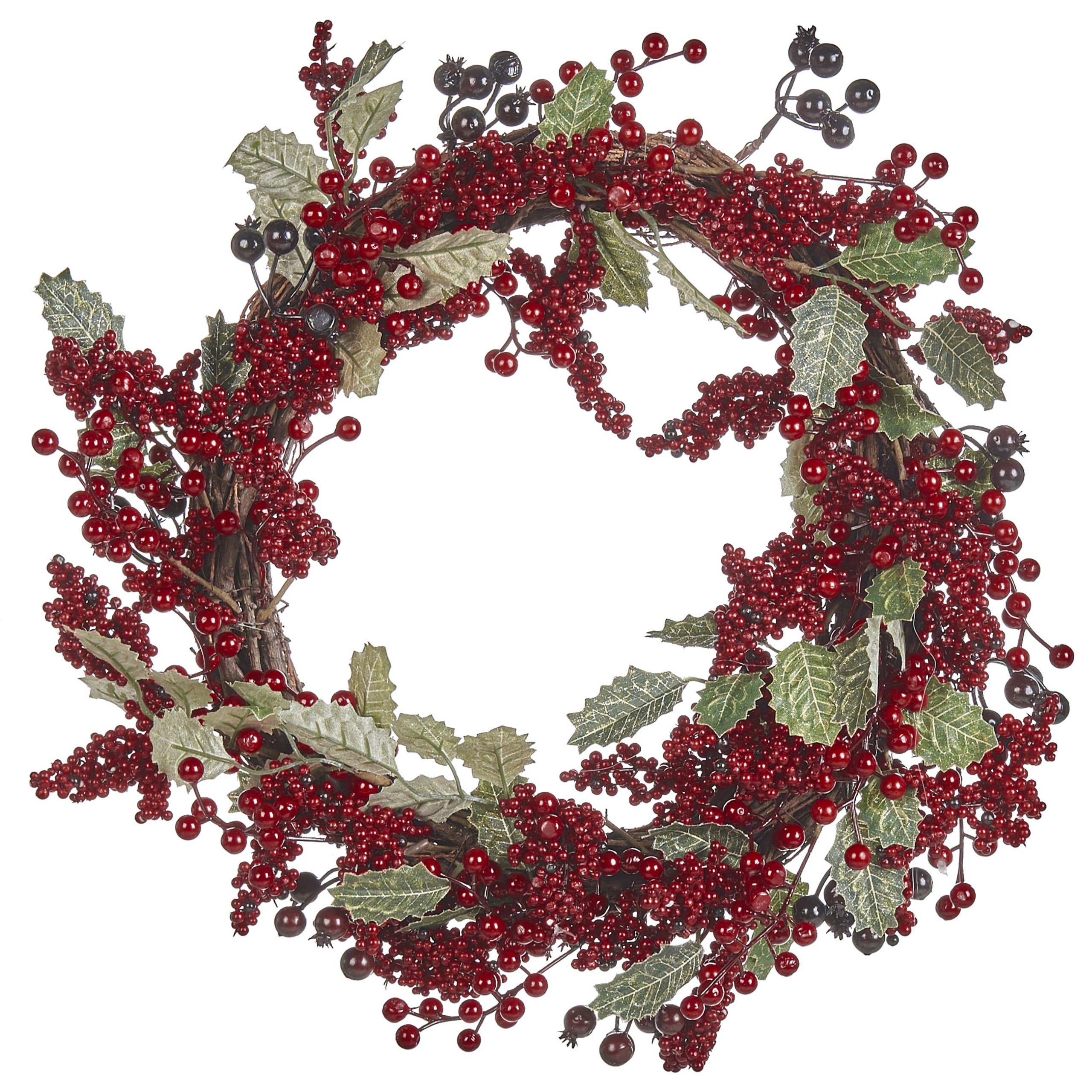 Couronne décorative PUROL Rouge 40 cm | Leroy Merlin