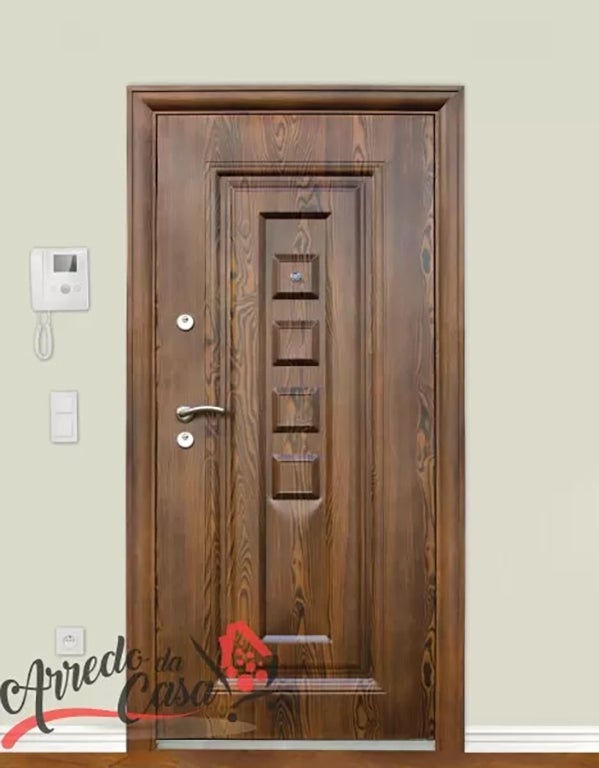 Porta blindata d'ingresso design effetto legno apertura interna destra ...