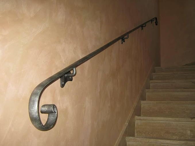 Main courante en fer forgé modèle Naples | Longueur 120 cm | Kit ...