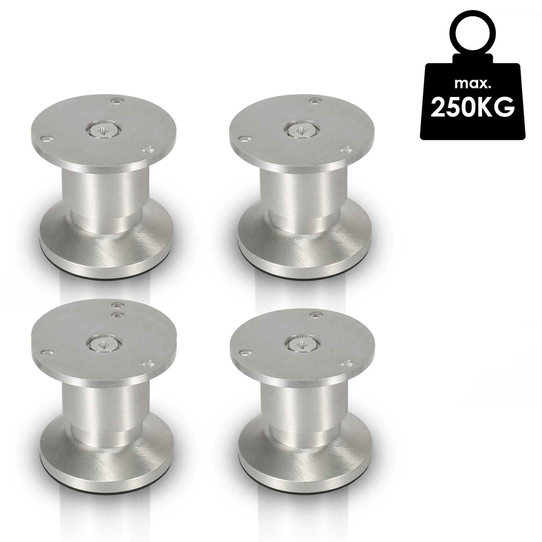 Lot de 4 Pieds de meubles réglables pieds de support Aluminium adaptés ...