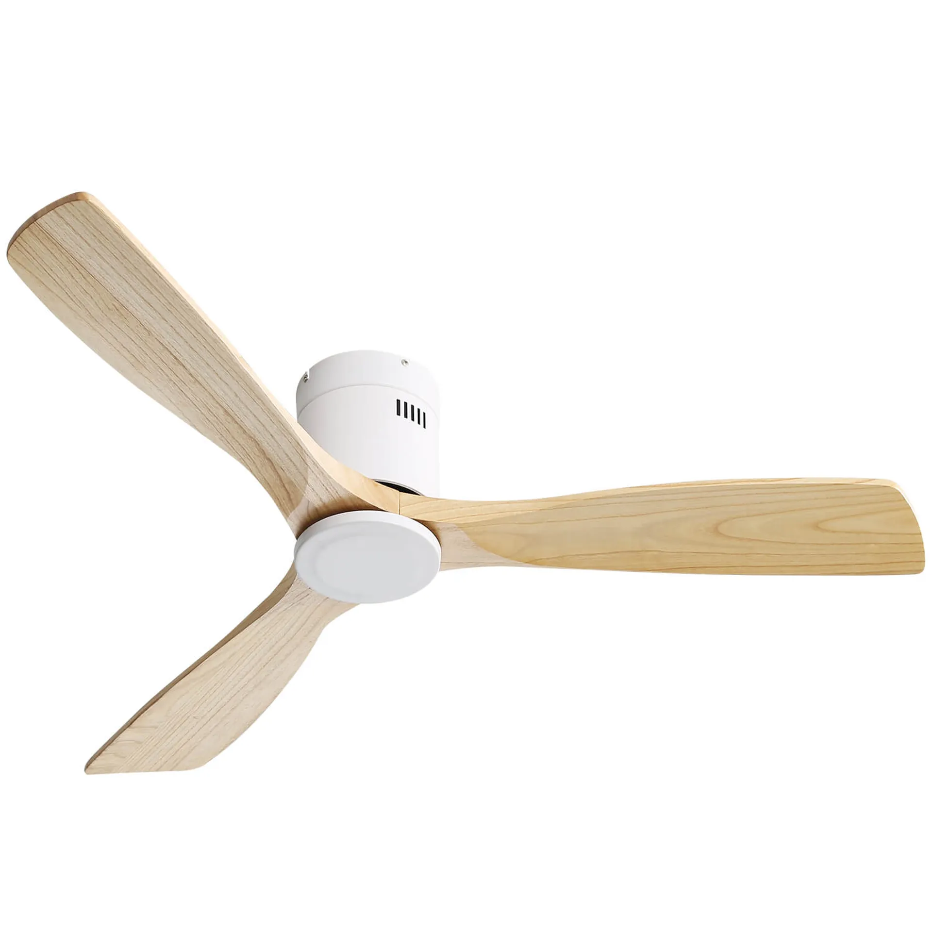 Ventilateur de plafond naturel de 52 pouces avec 3 pales, moteur CC ...