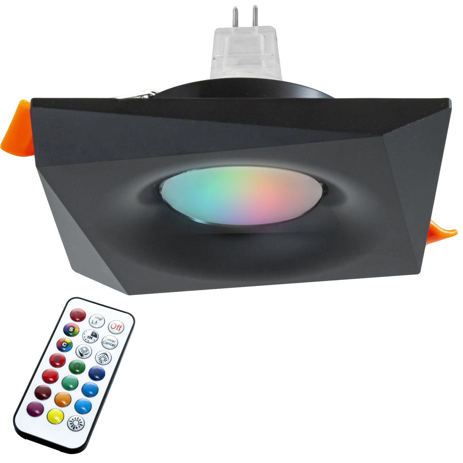 Square 12V spot encastré 65mm lampe LED 6W GU5.3 RGBW plafonnier barre ...