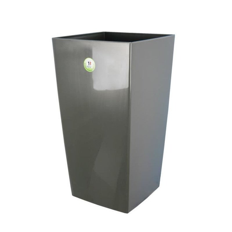 RIVIERA Pot de fleurs Nuance - Carre - 38 x 38 x H 69 cm - Gris ...