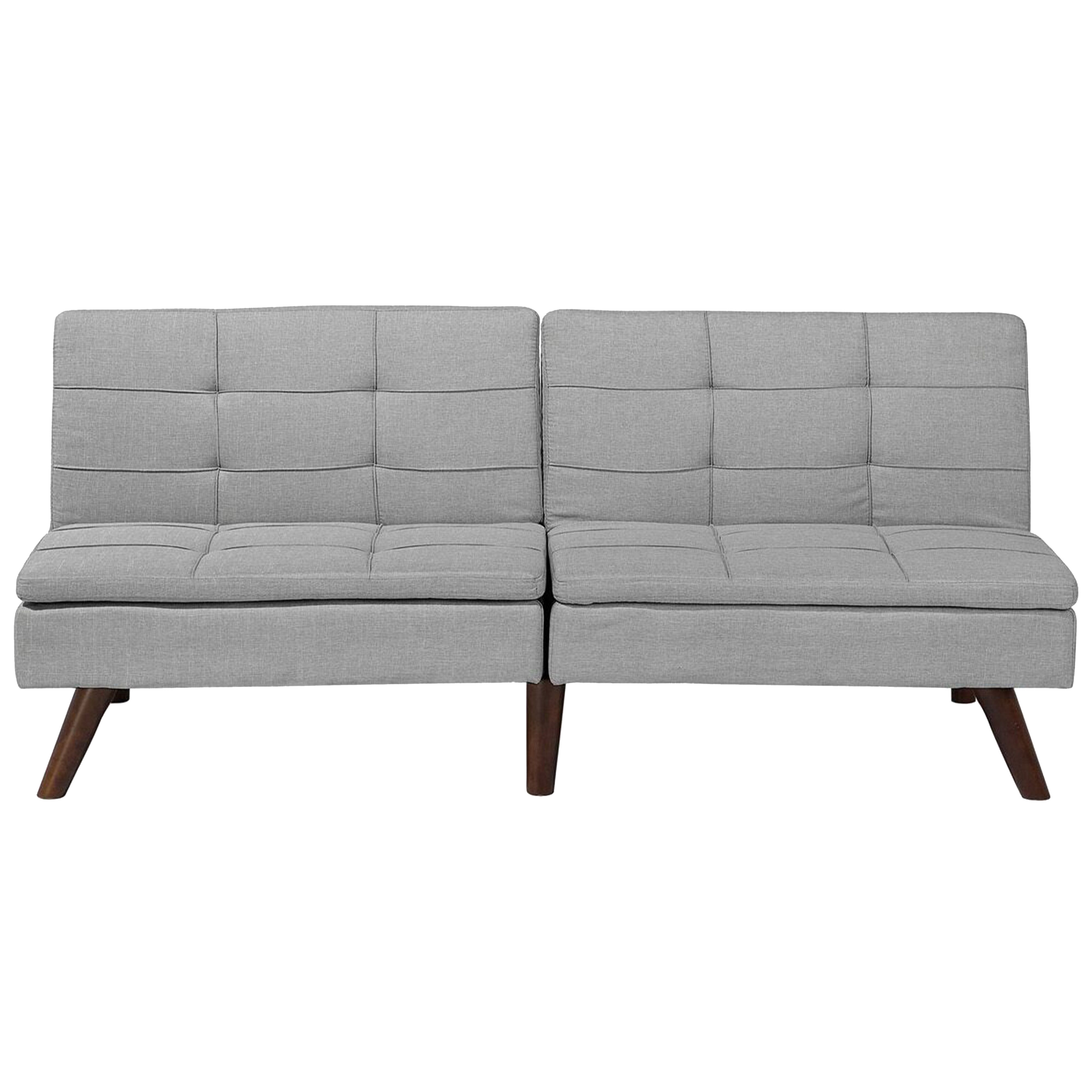 Canapé Clic-Clac en Tissu Gris Clair Convertible en Lit Confortable ...