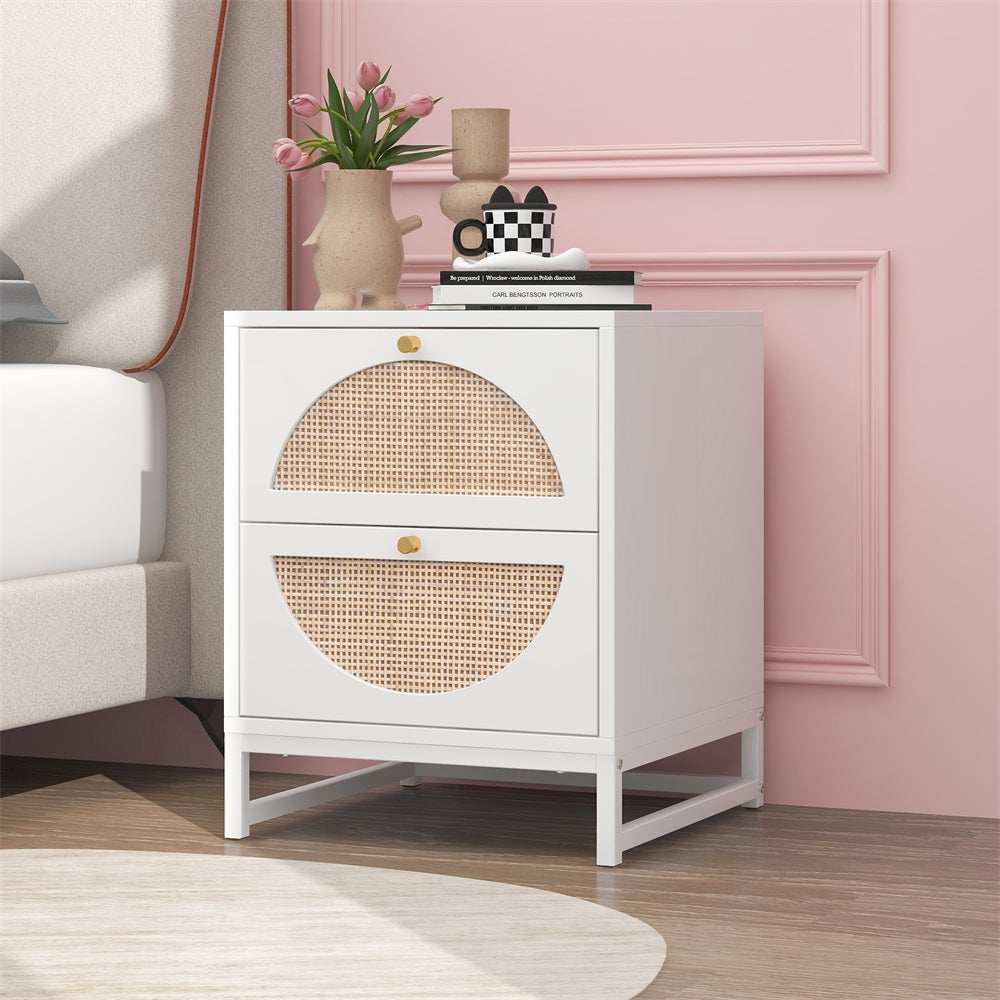 Meuble Multifonction en Rattan Naturel – Cabinet Chaussures & Table de ...