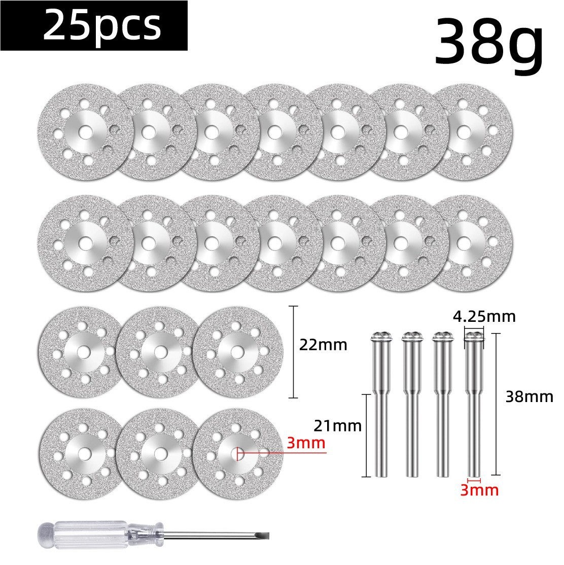 25PCS 22mm Mini Disque Diamant à Tronçonner, Disques de Coupe pour ...