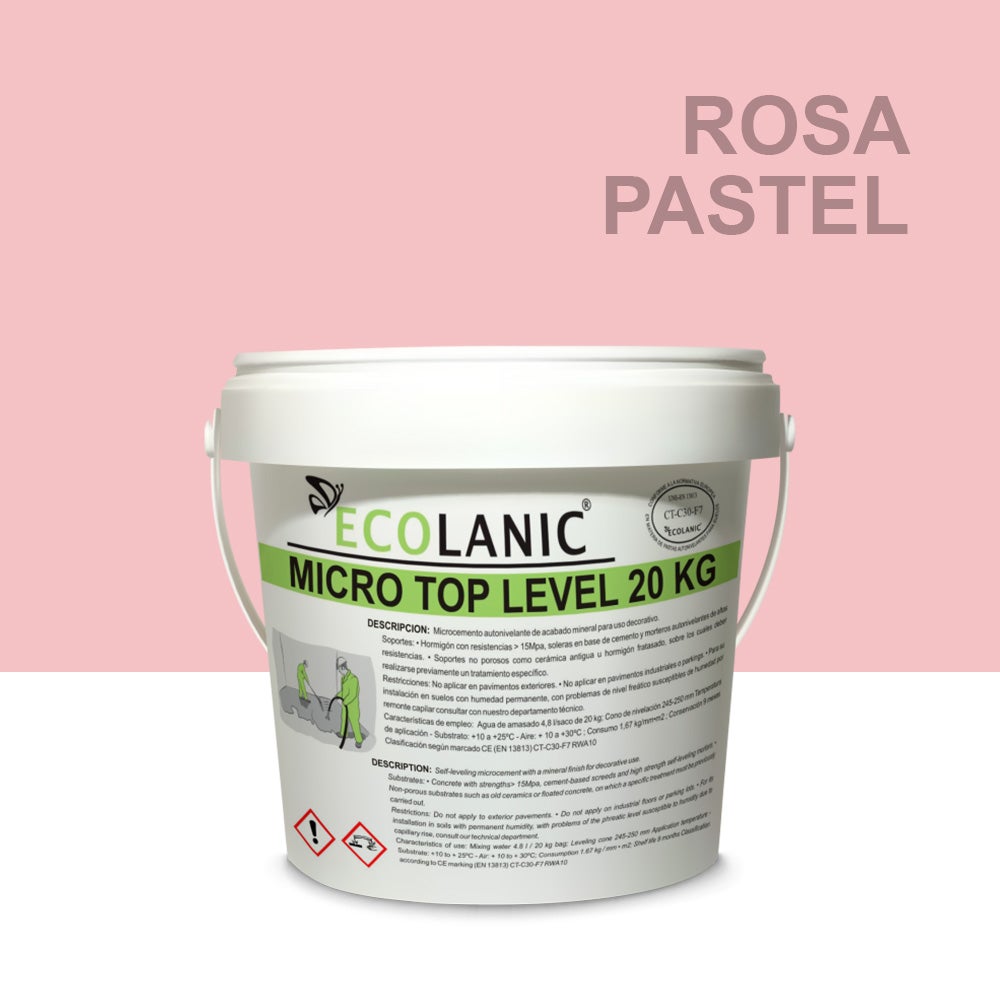 MICROLANIC MICROCEMENTO Autonivelante decorativo Monocomponente en polvo. Apto para interiores y ...