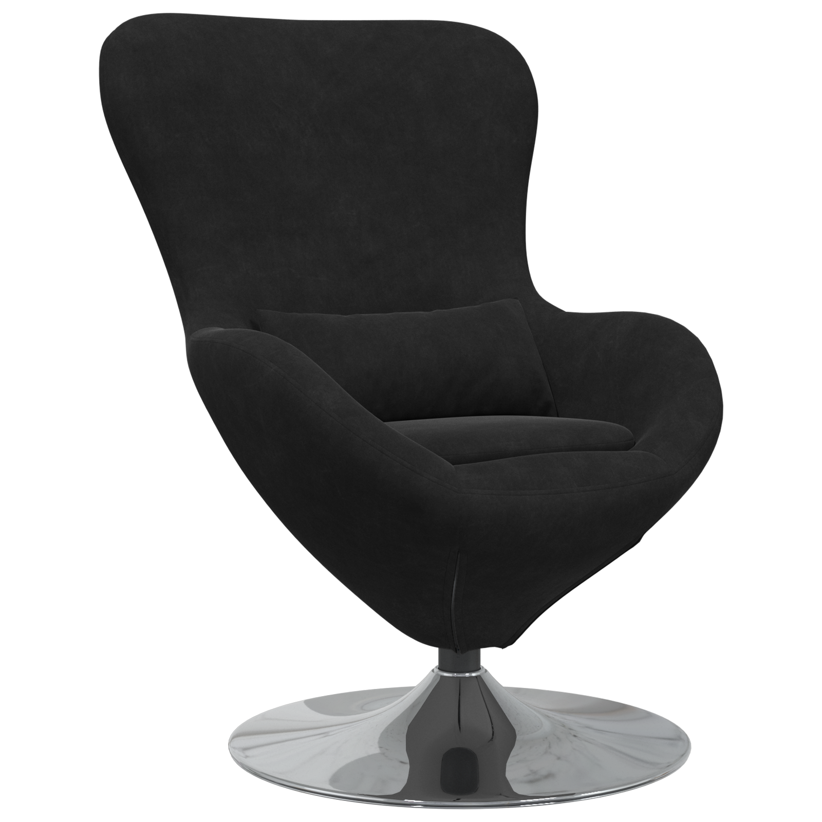 Chaise de salon | Chaise Oeuf en Velours Noir CFW563769 | Leroy Merlin