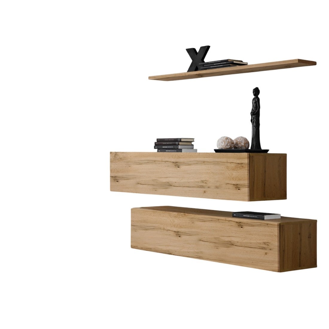 Ensemble meubles de salon SWITCH SBII design, coloris chêne Wotan ...