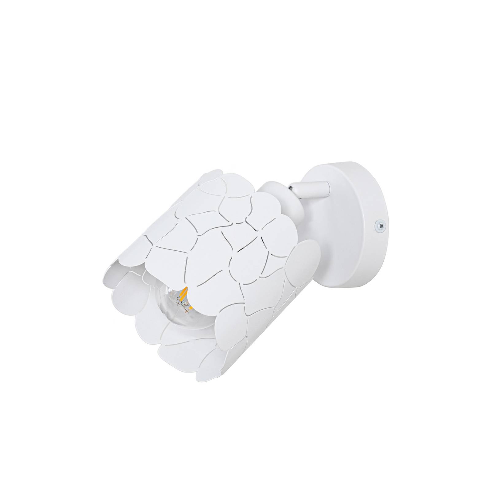 Lindby applique Aralena, bianco, 1 luce, metallo, Ø 12 cm, applique ...