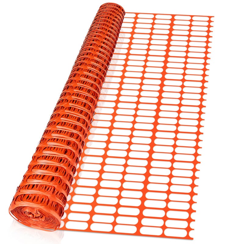 Red de seguridad de plástico - 1 m x 50 m - Naranja - Red de seguridad ...