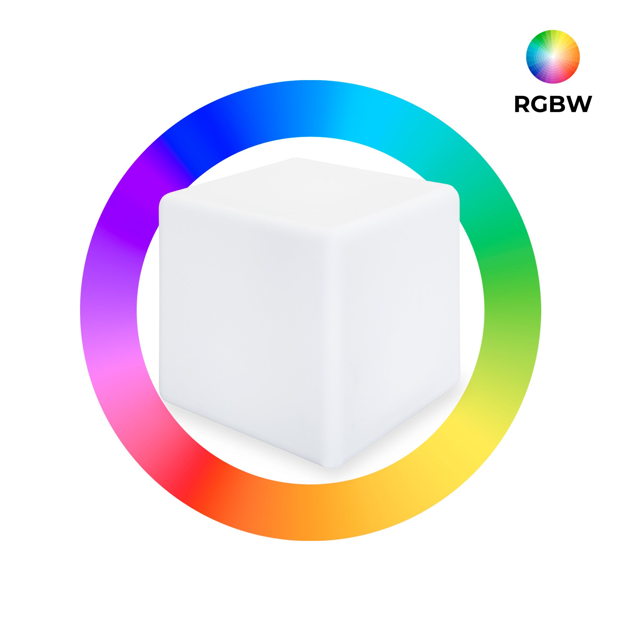 Cubo luminoso LED RGBW - 6W - Recargable | Leroy Merlin