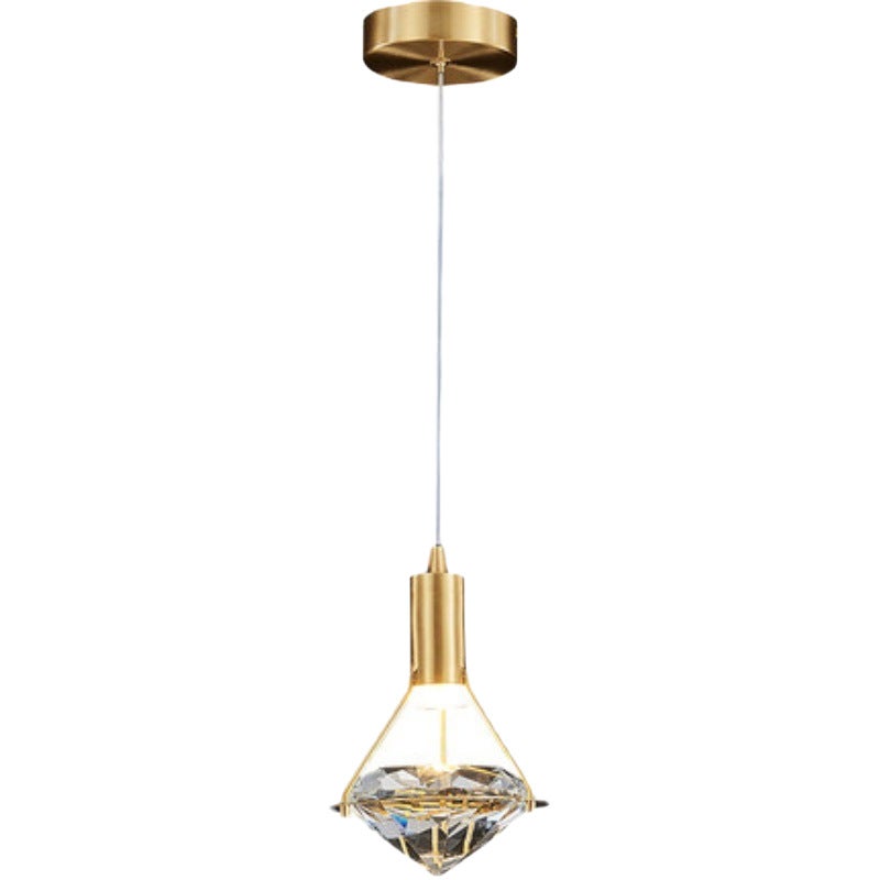 QWINERN all Copper + K9 Crystal diadema, 220V gu10 lantern Head Warm ...